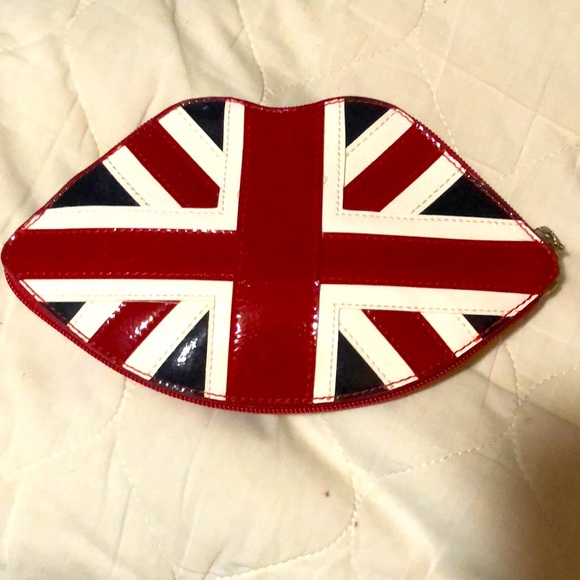 Lulu Guinness | Bags | Lulu Guinness Union Jack Python Leather Lips ...